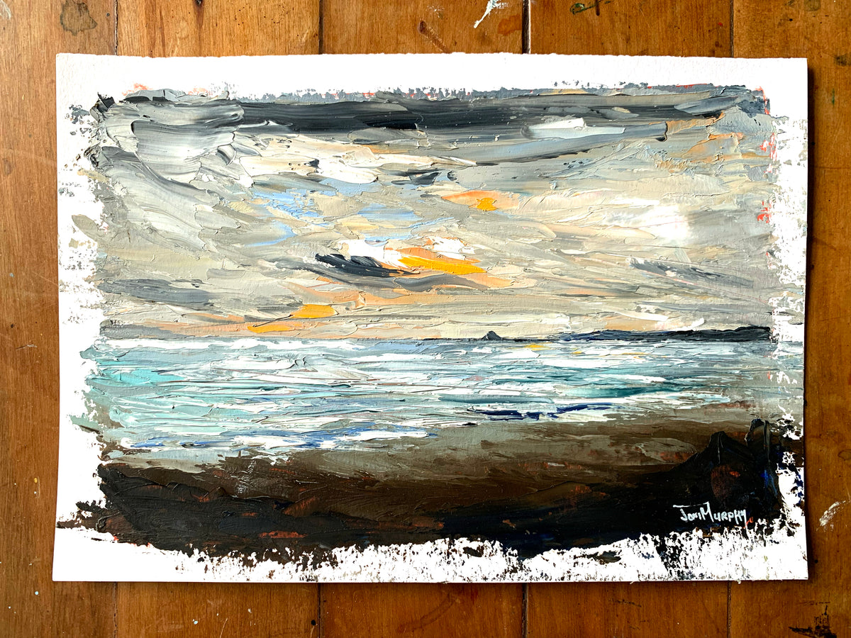 Oakura Gold - Oil on card – Joni Murphy Artist